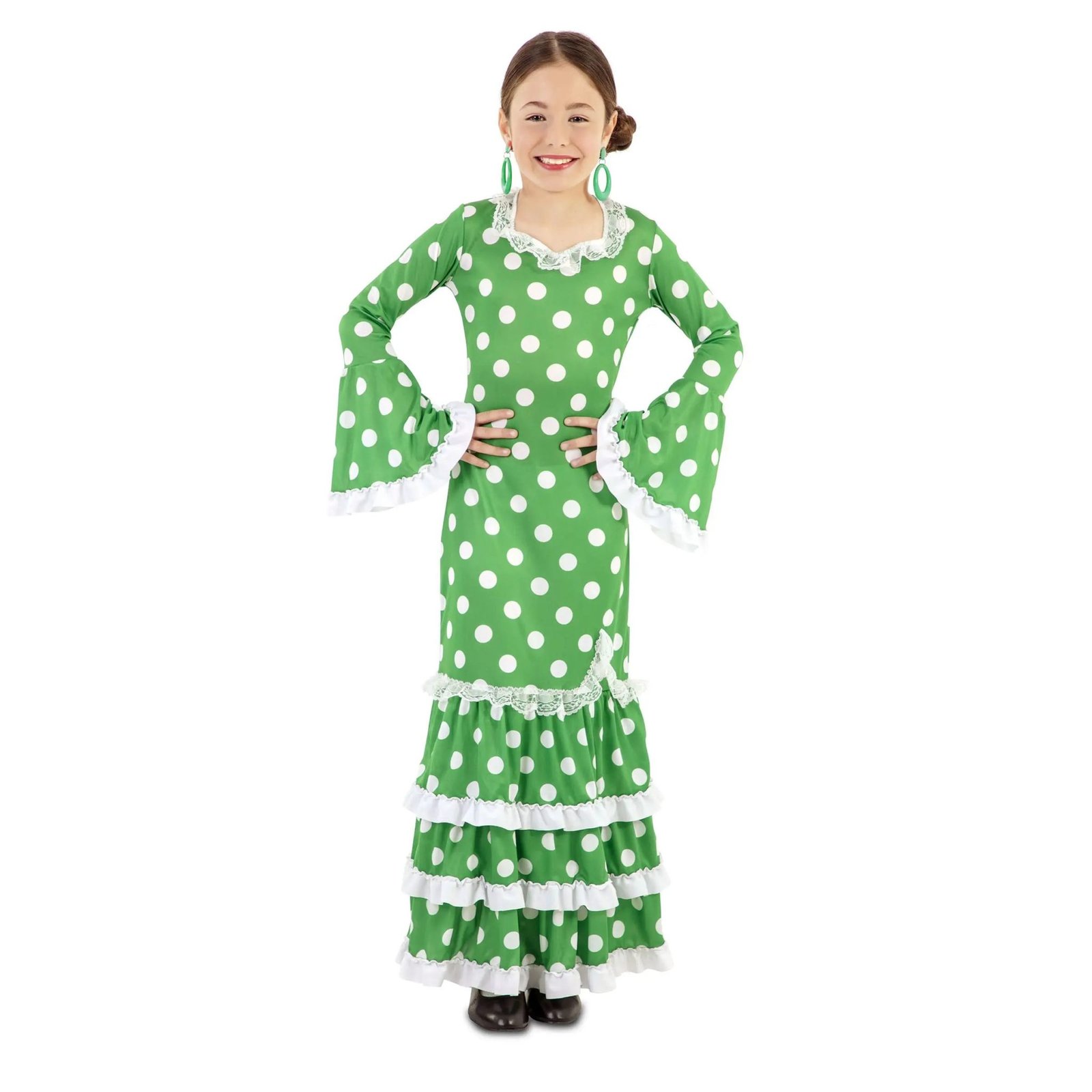 ᐈ Fato Flamenco Verde Menina para Carnaval NOVIDADE 2025 ️ ...